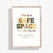 Safe Space Printable Mental Health Counseling Sign for Classroom ...