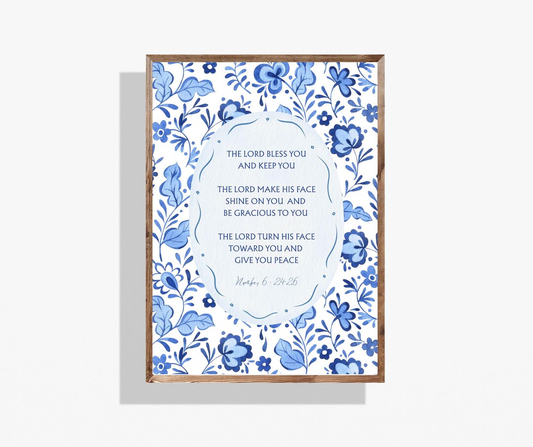 Numbers 6:24-26 the Lord Bless You Bible Verse Wall Art, Printable ...