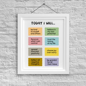 Positive Affirmations Poster: Calming Corner Mental Health Art (digital ...
