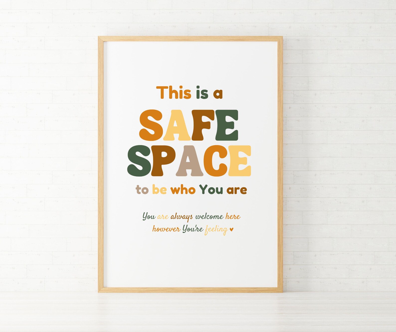 Safe Space Printable Mental Health Counseling Sign for Classroom ...