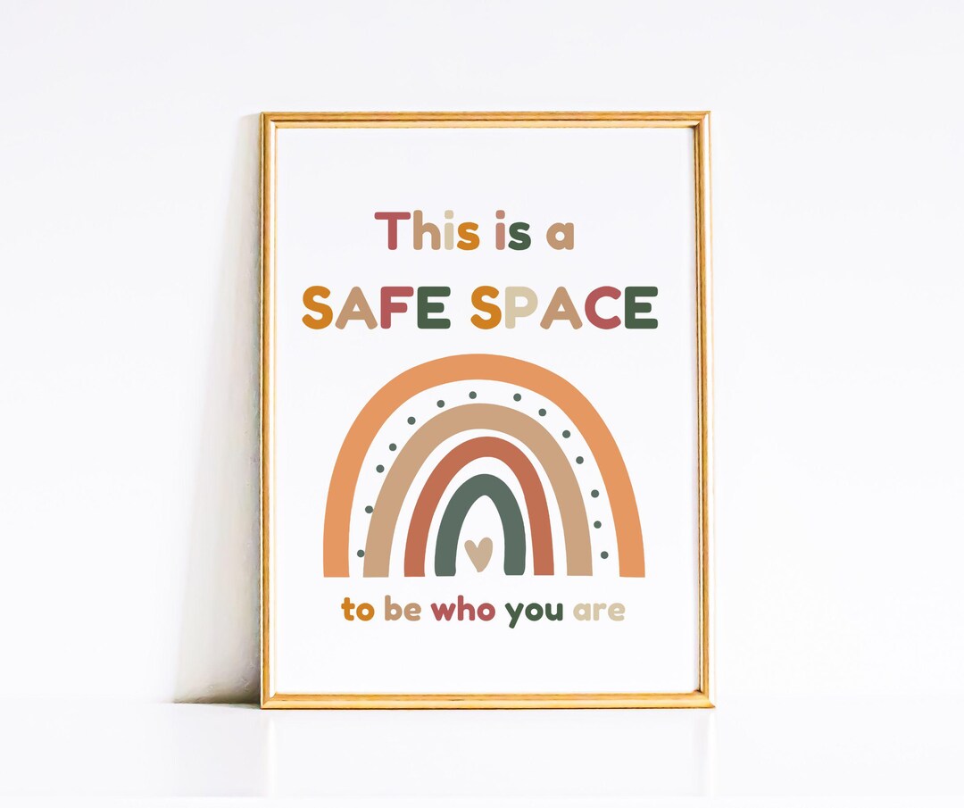 Safe Space Printable Mental Health Counseling Sign for Classroom ...