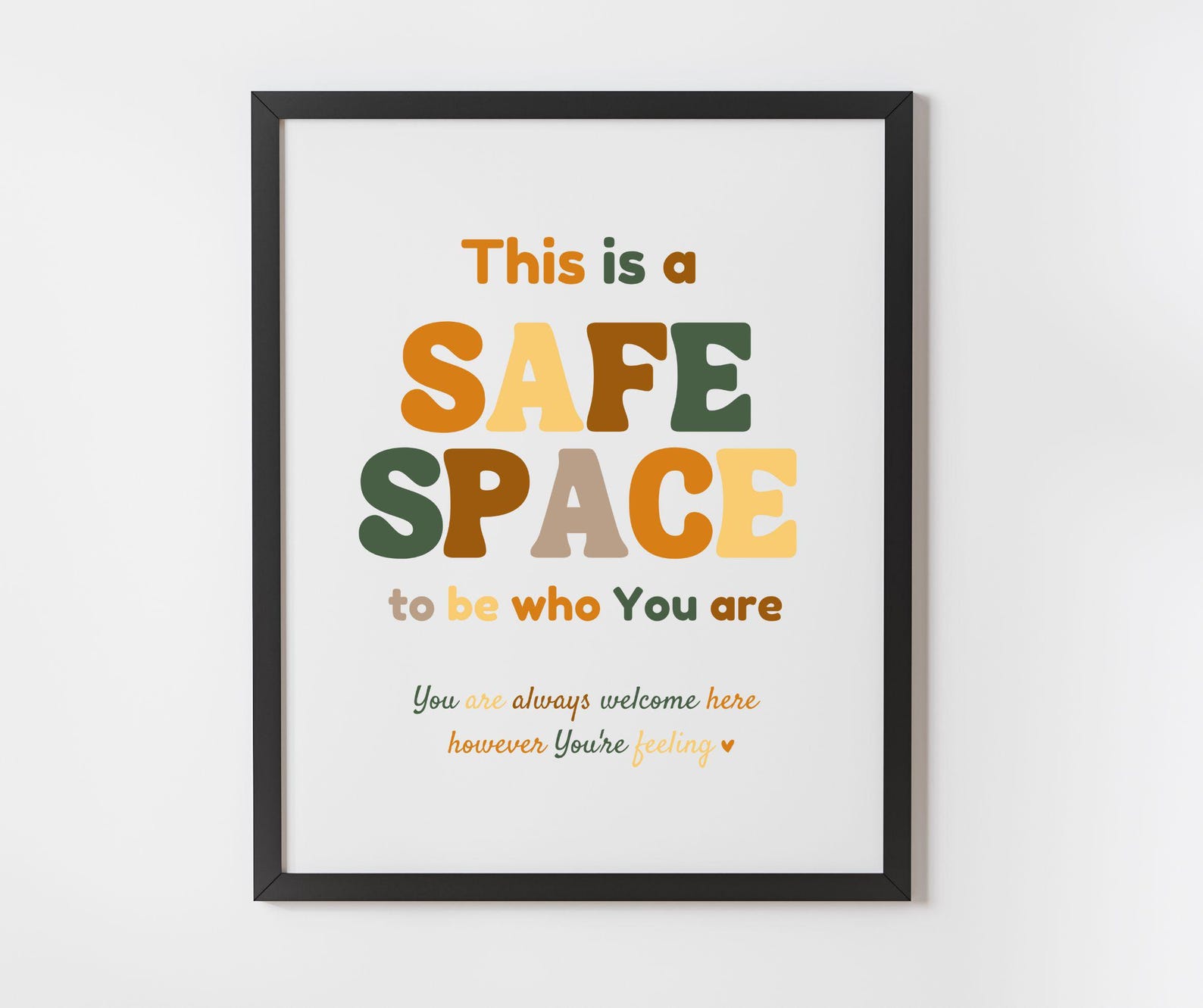 Safe Space Printable Mental Health Counseling Sign for Classroom ...