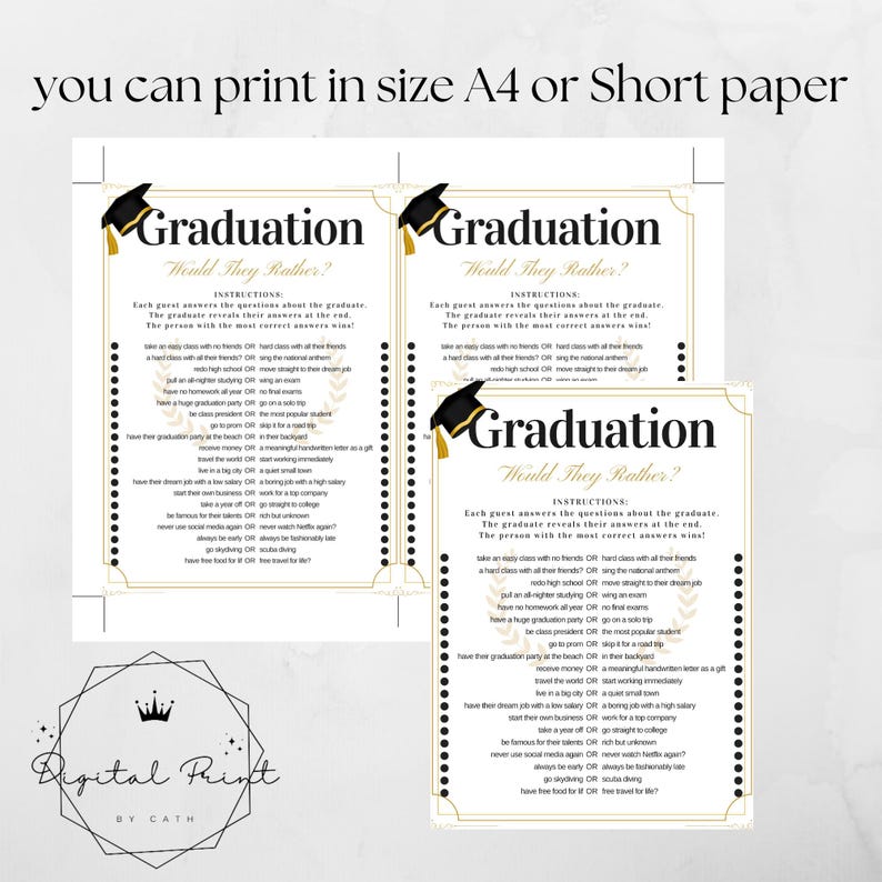 Graduation Party Printable | Graduation Games, Graduation Party Games ...