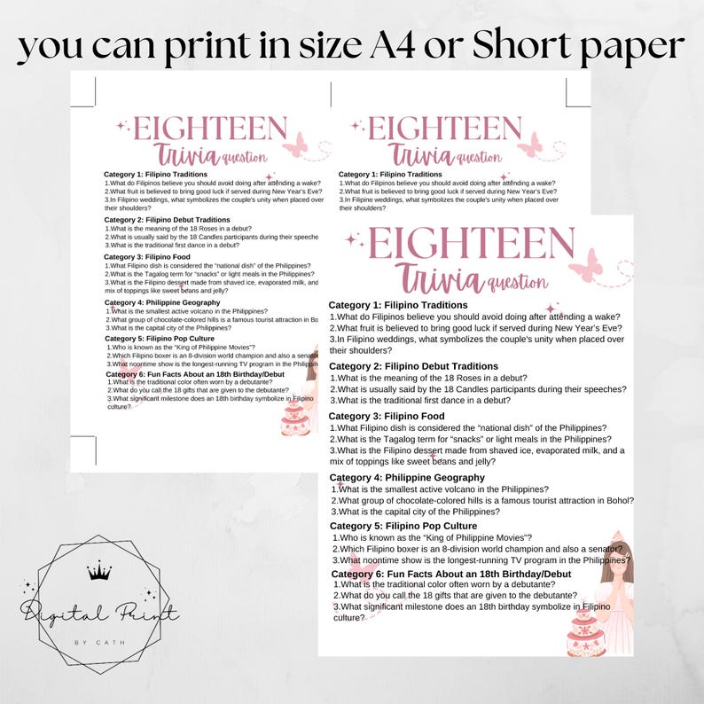 18th Birthday Games Bundle, 18th Birthday Printable, Fun Birthday Games ...