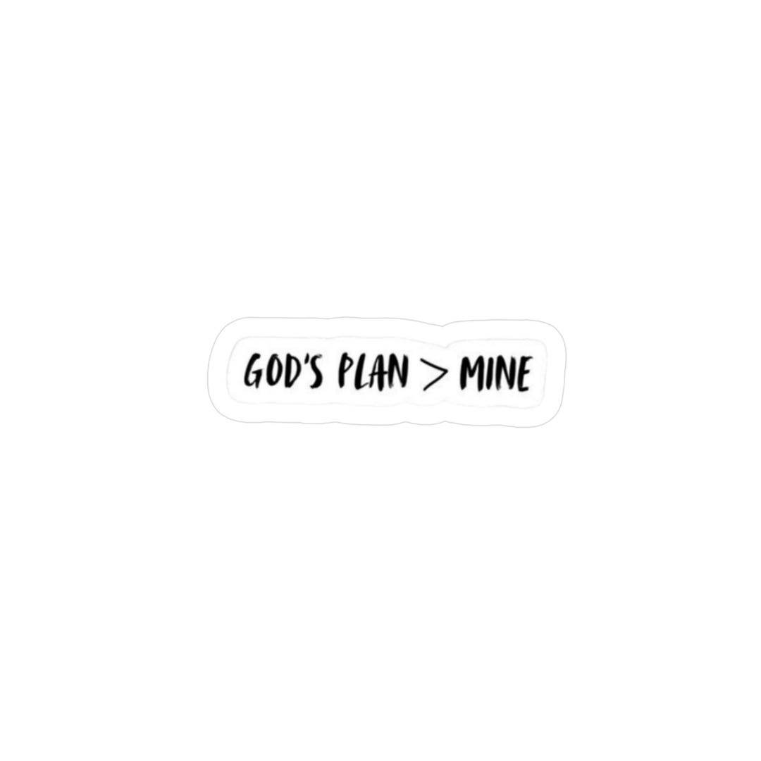 Vinyl Decal Sticker, Gods Plan Not Mine Quote, Laptop Decal, Car Decal ...