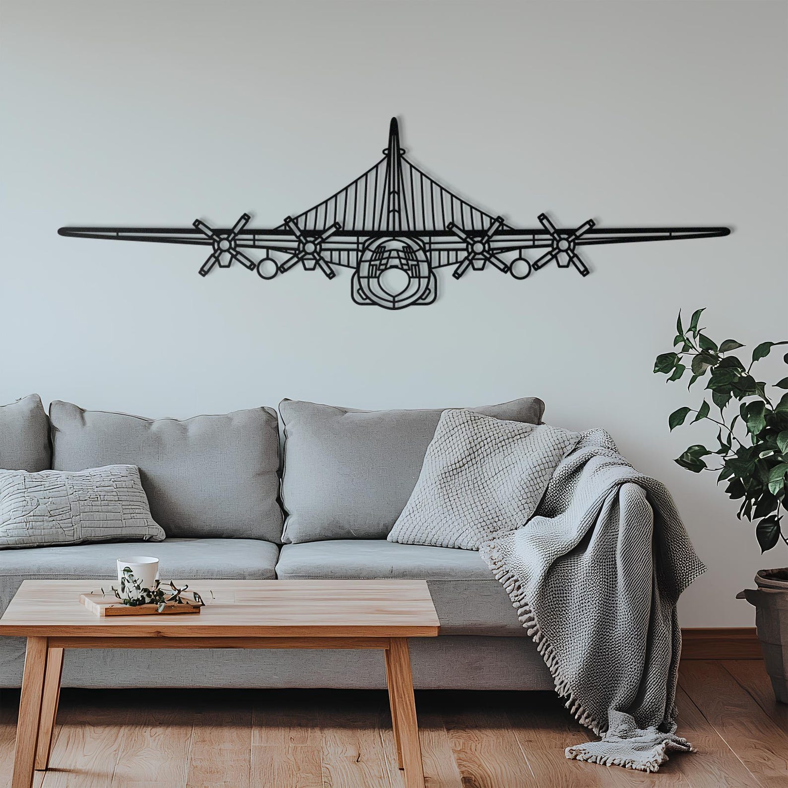 EC-130H Compass Call Front Metal Aircraft Wall Art, Airplane Wall Art ...