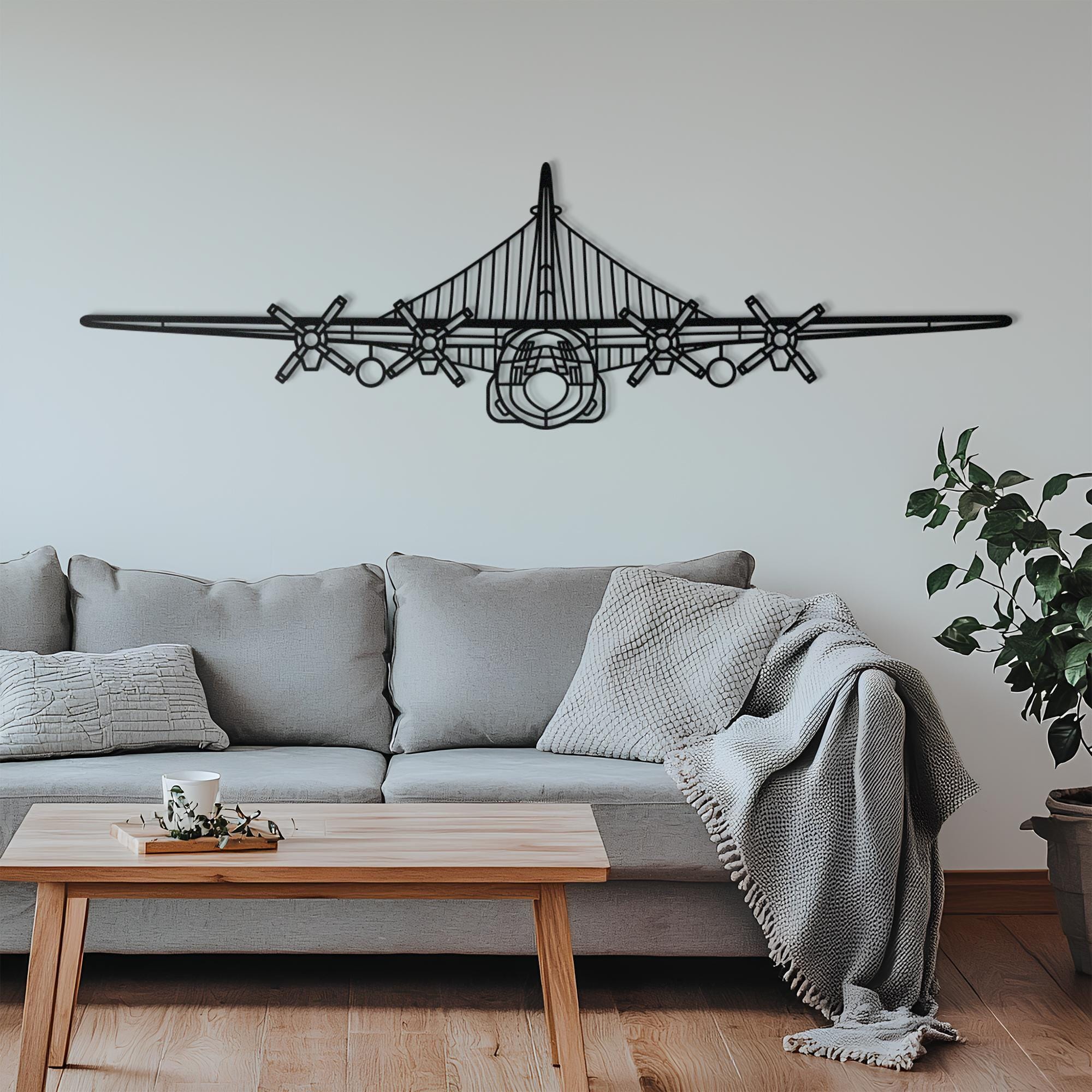 EC-130H Compass Call Front Metal Aircraft Wall Art, Airplane Wall Art ...