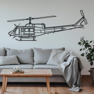 Bell 212 Metal Aircraft Wall Art, Airplane Wall Art, Metal Wall Art ...