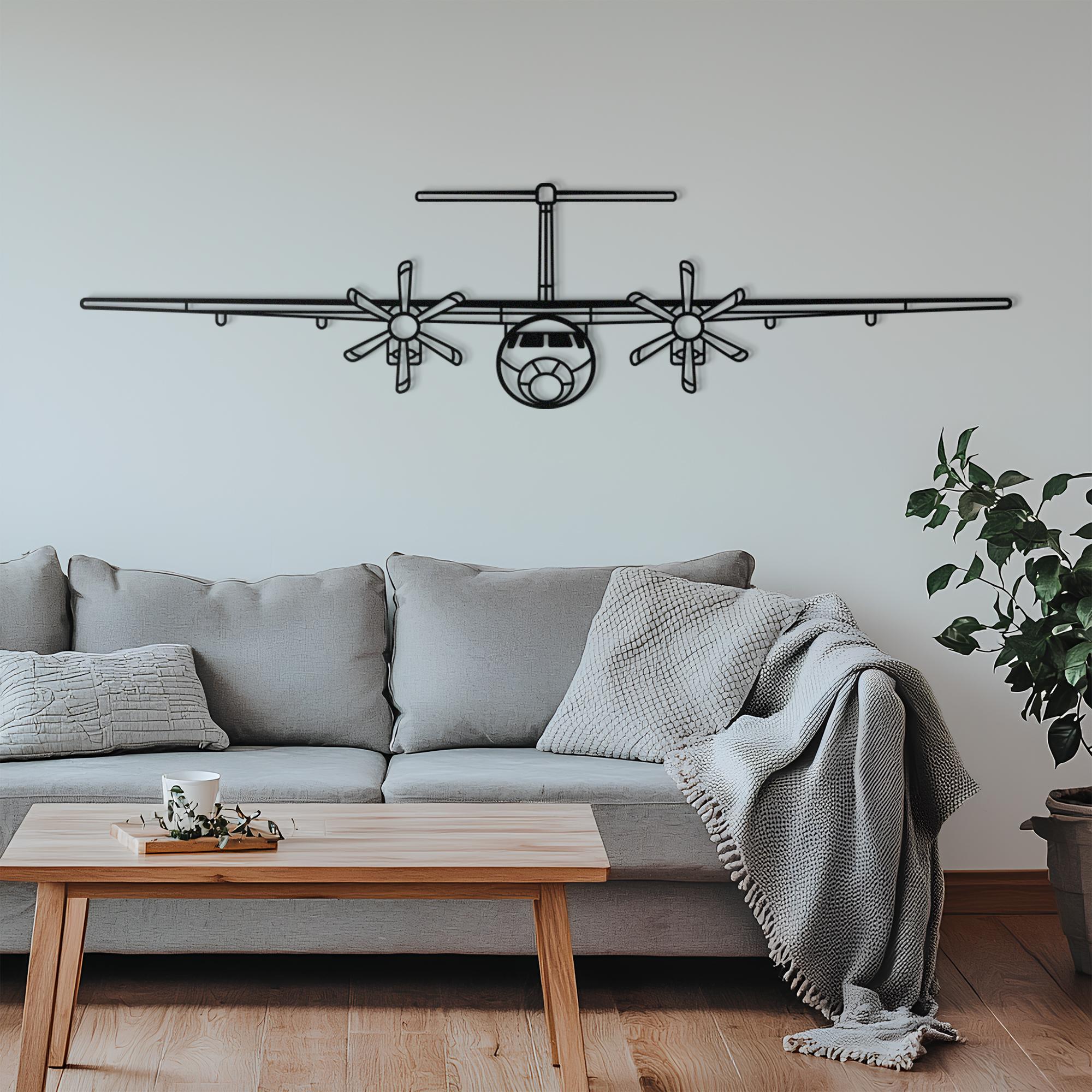 Dash 8 Q400 Front Metal Aircraft Wall Art, Airplane Silhouette, Metal ...