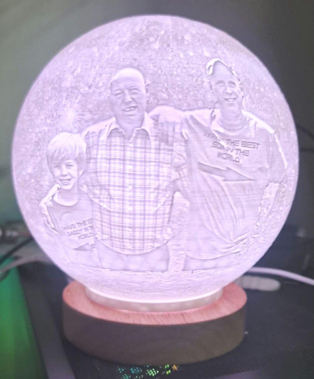 3d Printed Light up Lithophane Moons, With Remote Led, Various Sizes ...