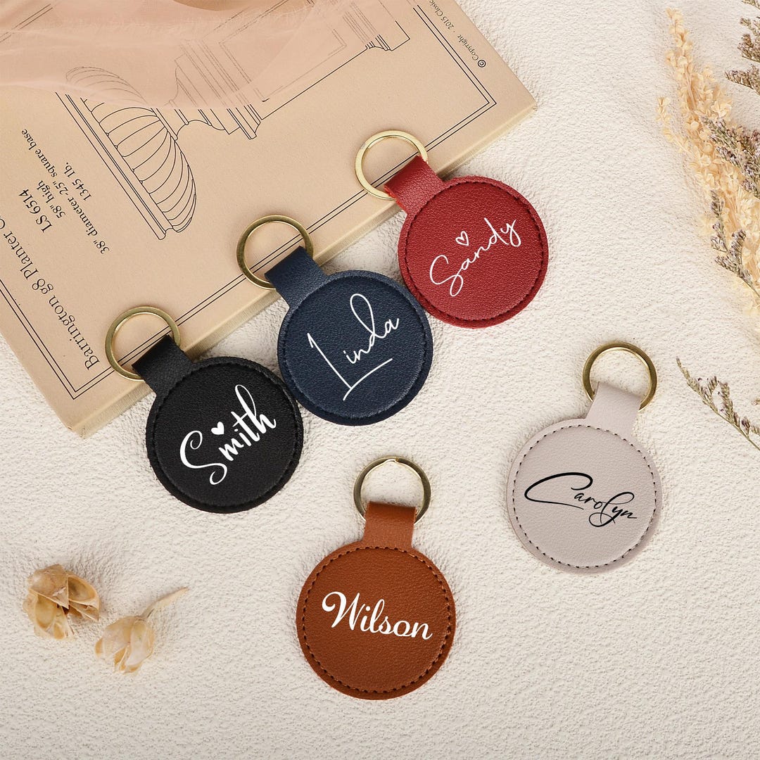 Personalized Monogram Keychains Gift, Name Key Fob, Party Favor ...