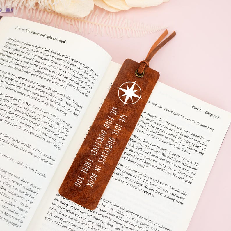 Custom Leather Bookmark, Anniversary Bookmarks, Favourite Quote ...