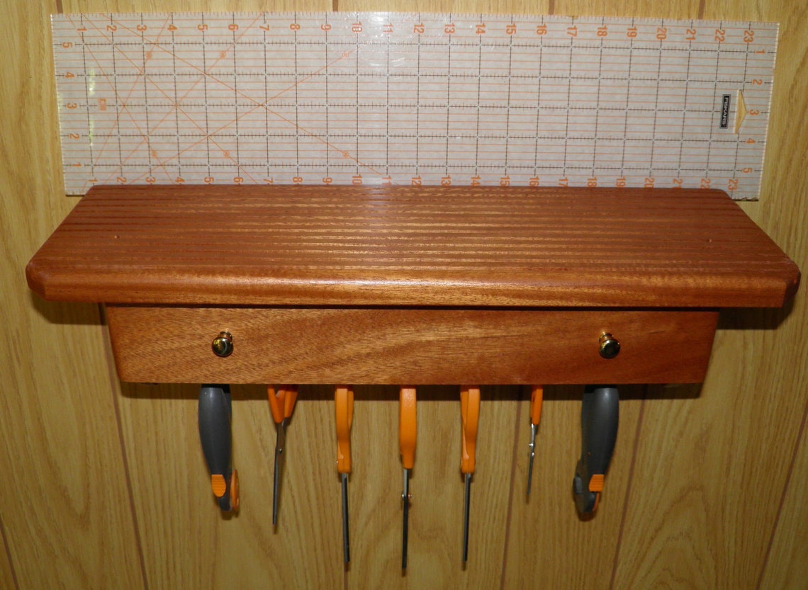 14 Slot Mahogany Quilting Ruler Holder, Wall Mounted - Etsy