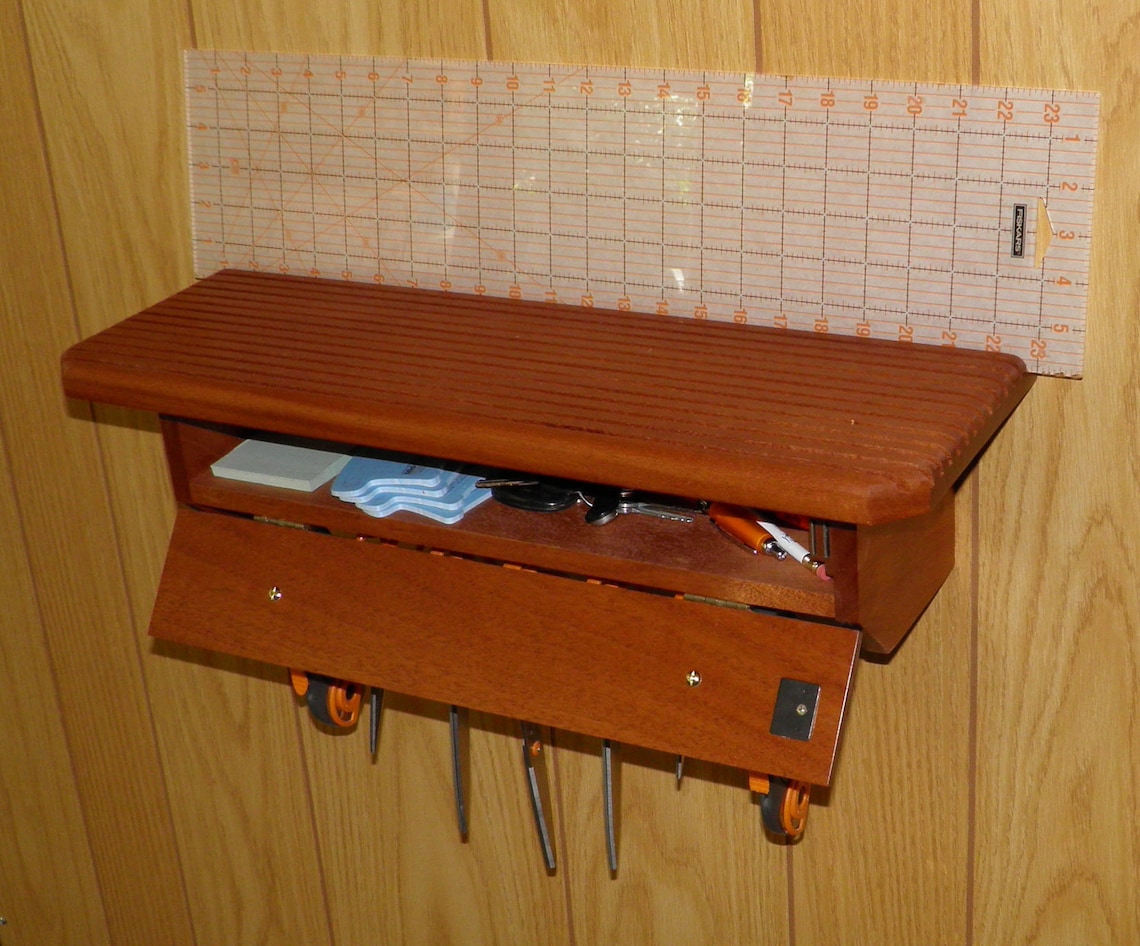 14 Slot Mahogany Quilting Ruler Holder, Wall Mounted - Etsy