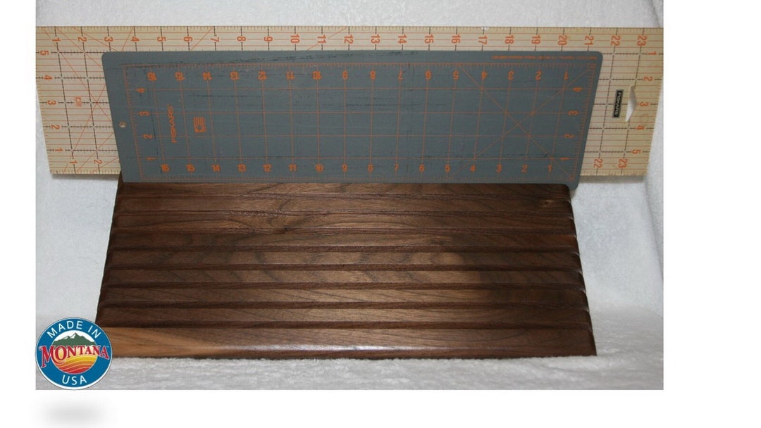 10 Slot Quilting Ruler Holder, Solid Walnut, Free Standing - Etsy