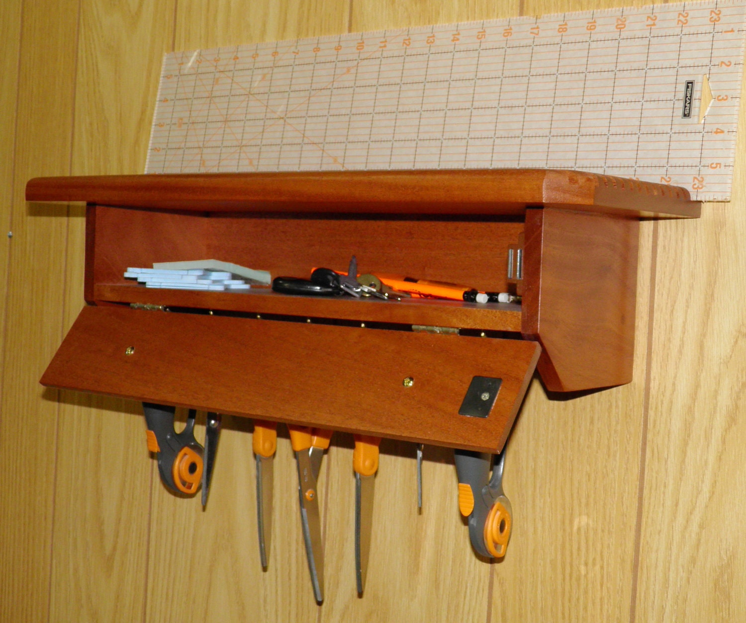 14 Slot Mahogany Quilting Ruler Holder, Wall Mounted - Etsy