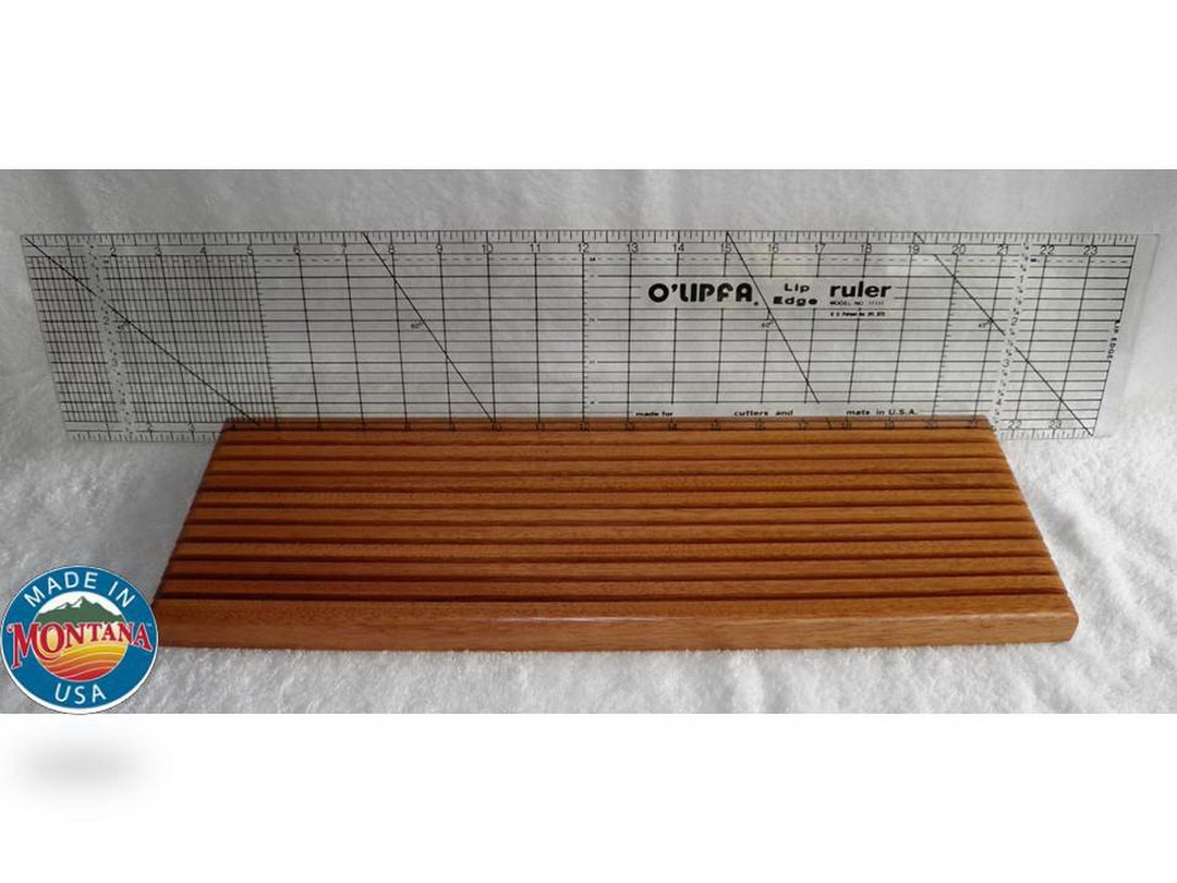 11 Slot Solid Mahogany Quilting Ruler Holder. - Etsy