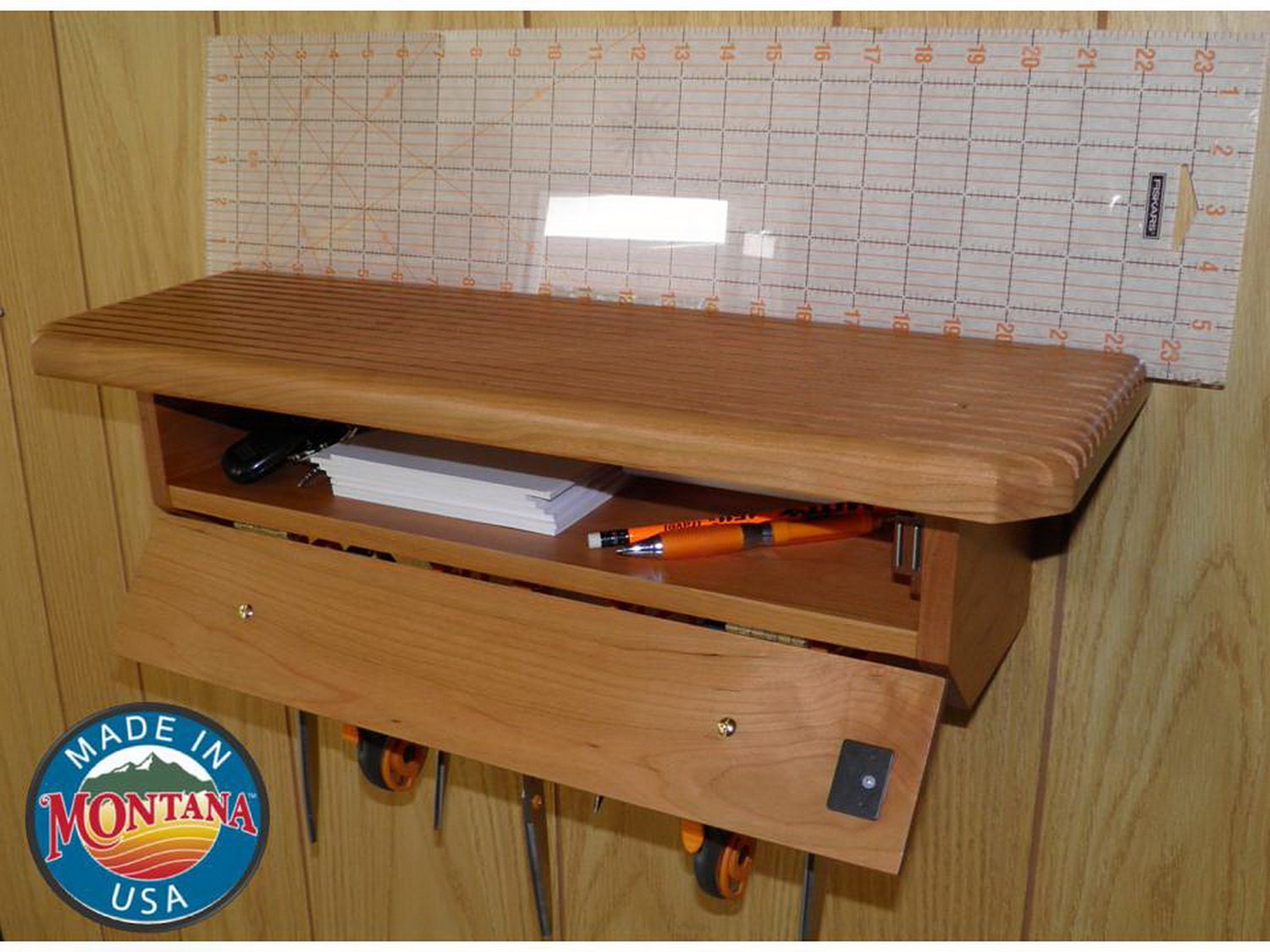 Cherry, Wall Mounted, 14 Slot Quilting Ruler Holder - Etsy