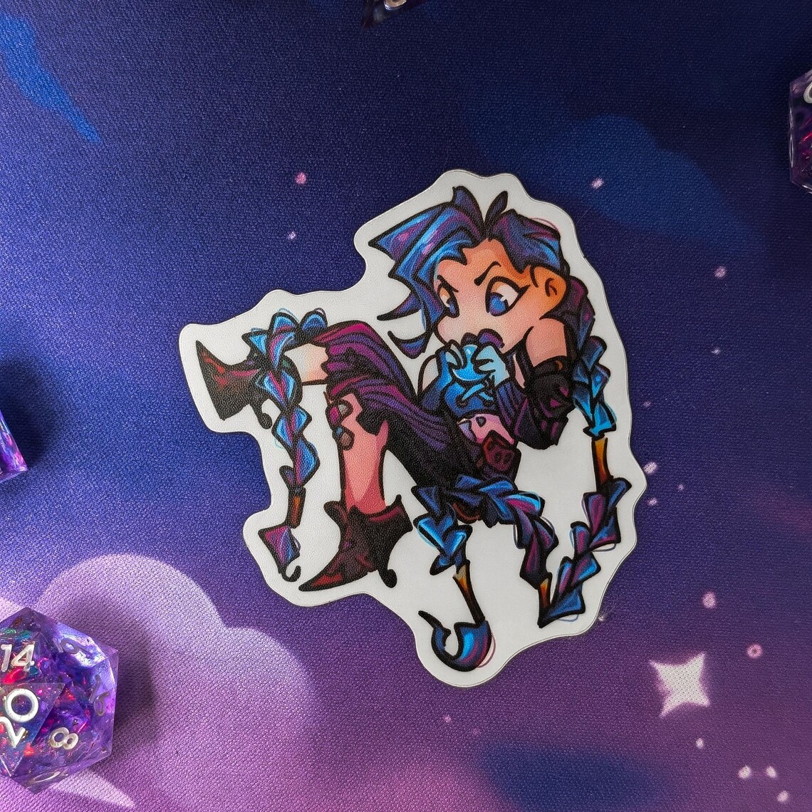Arcane League of Legends Inspired Chibi Stickers [arcane Lol Ft. Jinx ...