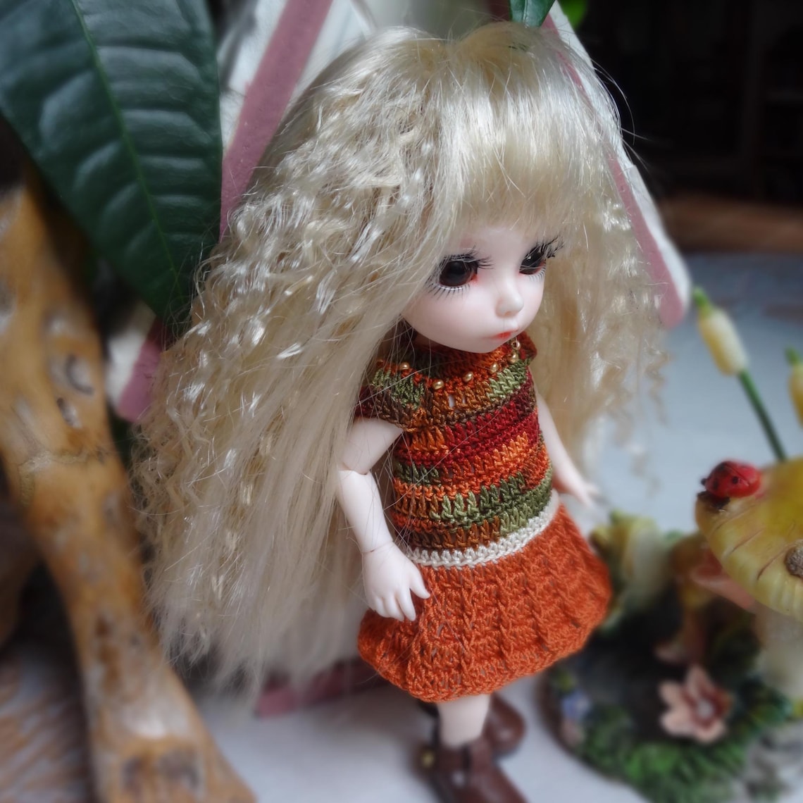Pukifee Doll Clothes 6 Inch Doll 16cm 1/8 BJD Crochet Dress - Etsy