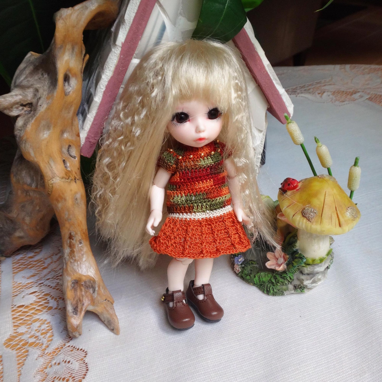 Pukifee Doll Clothes 6 Inch Doll 16cm 1/8 BJD Crochet Dress - Etsy