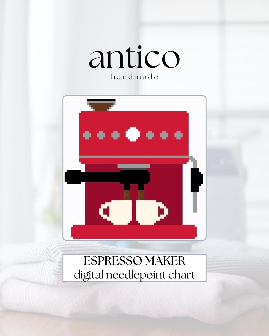 Espresso Maker - Needlepoint Stitch Chart - Etsy