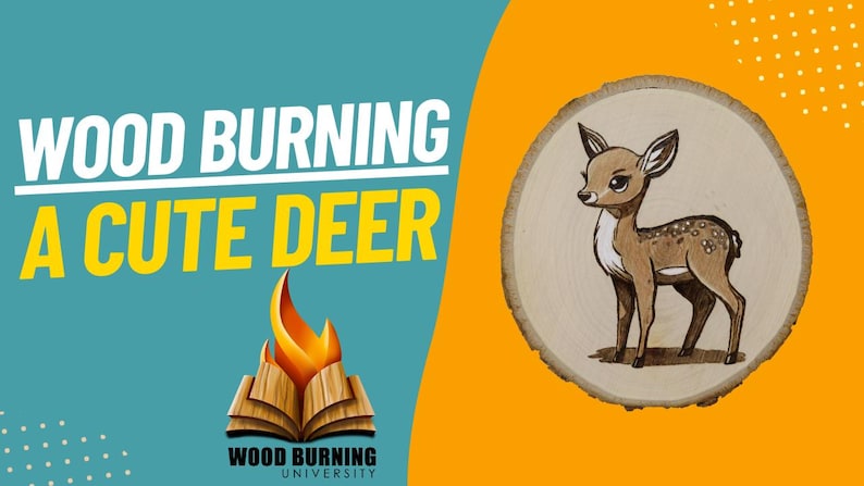 Cute Deer Wood Burning Tutorial – Step-by-step Pyrography Video ...