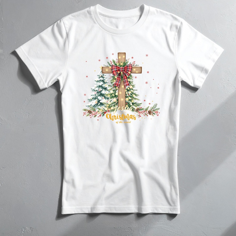 Rustic Jesus Christmas Cross PNG, Christian Holiday Design (digital ...