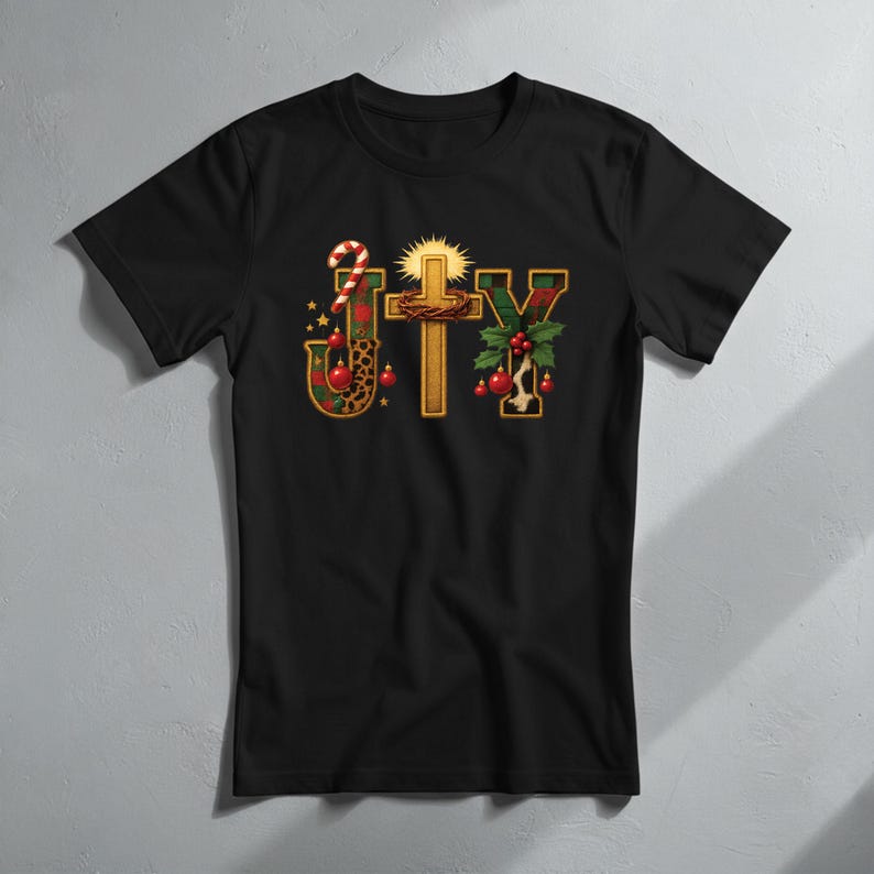 JOY Christmas Cross PNG, Gold Glitter, Faith Sublimation (300DPI) - Etsy