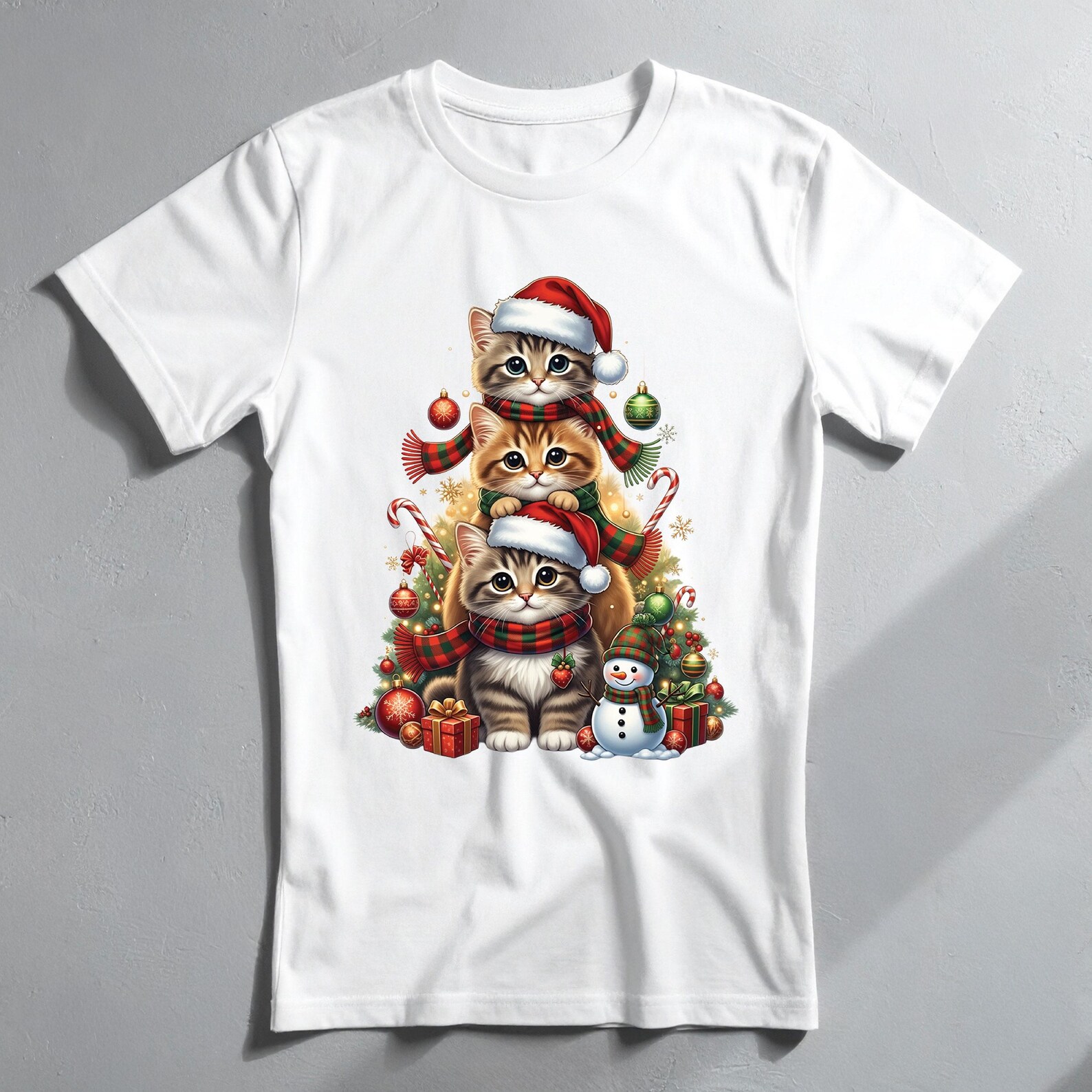 Christmas Kittens Stack PNG, Holiday Cat Clipart (2400x3200) - Etsy