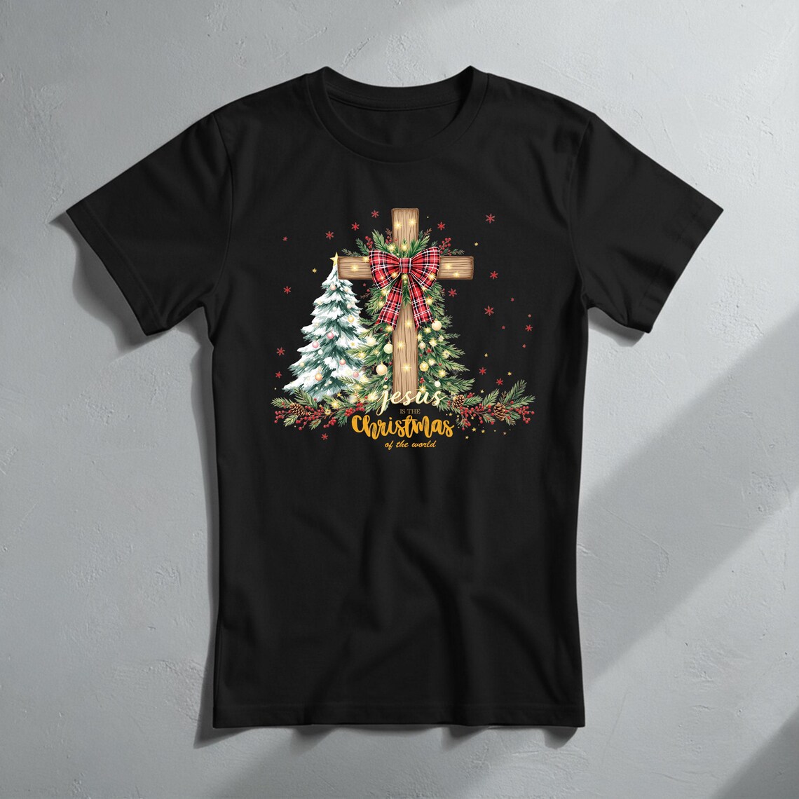 Rustic Jesus Christmas Cross PNG, Christian Holiday Design (digital ...