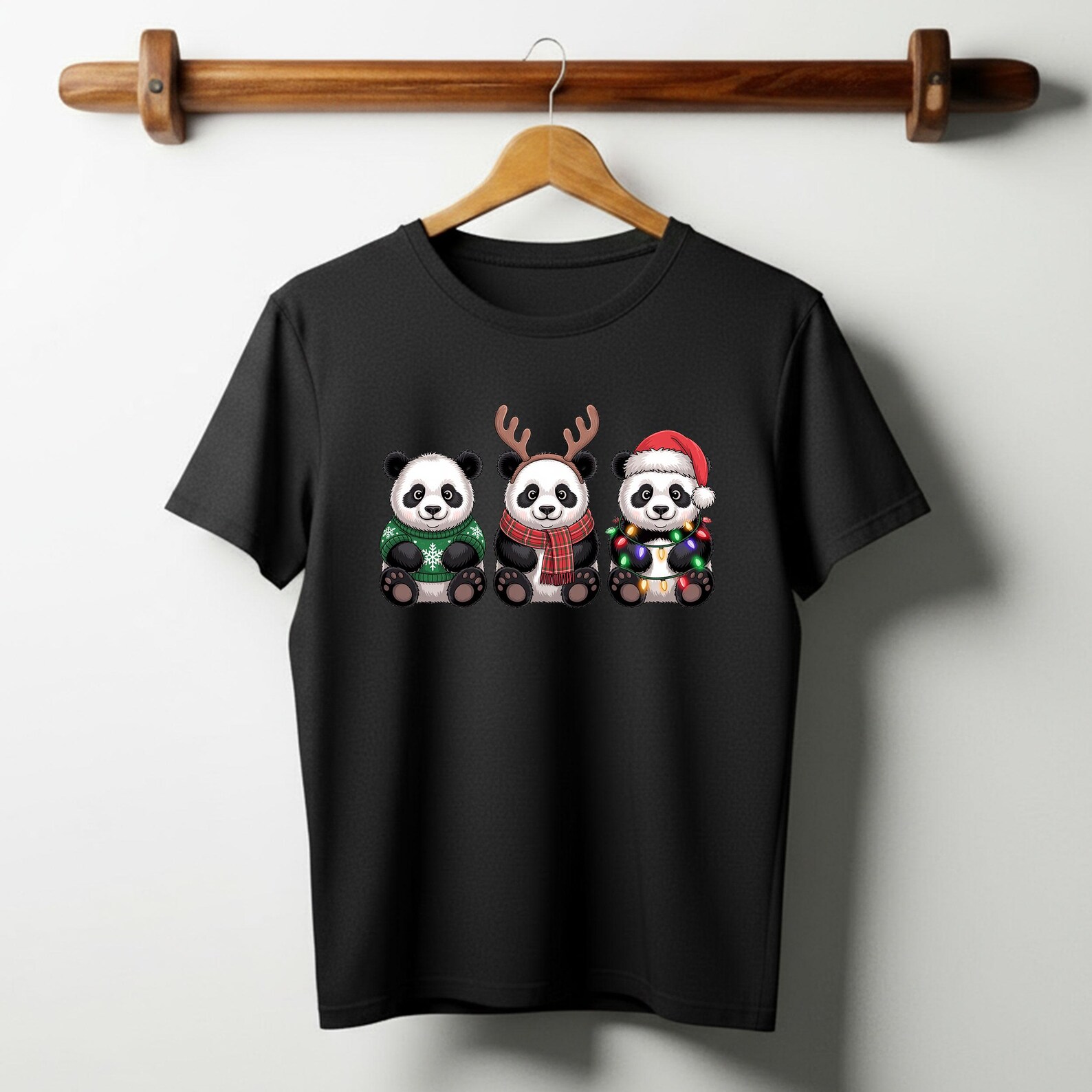 Funny Christmas Panda Trio PNG, Holiday Clipart (digital Download) - Etsy
