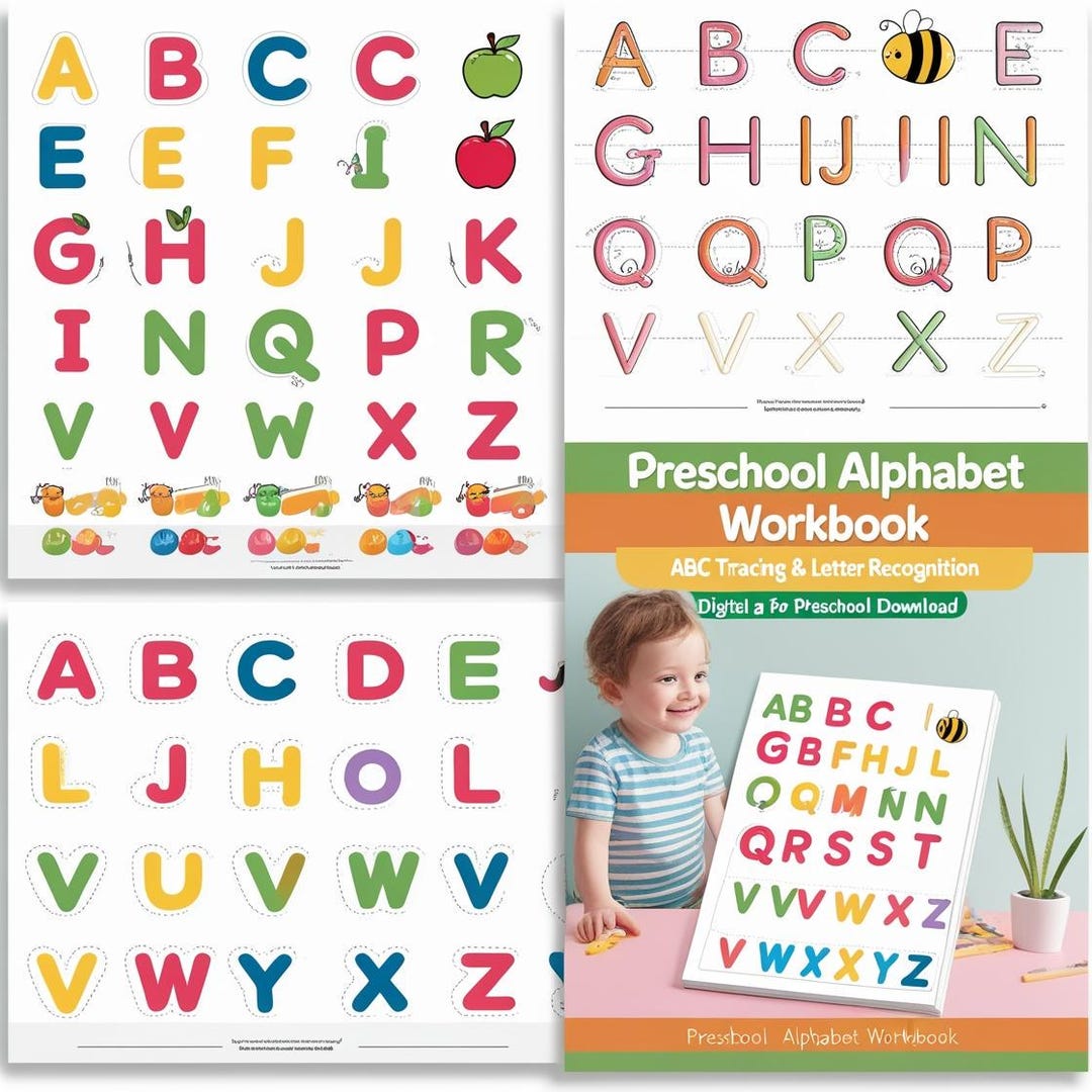 Preschool Alphabet Workbook | ABC Tracing & Letter Recognition ...