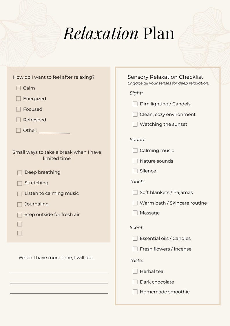 Canva Editable Self-care Planner Template | A4 & US Letter | Wellness ...