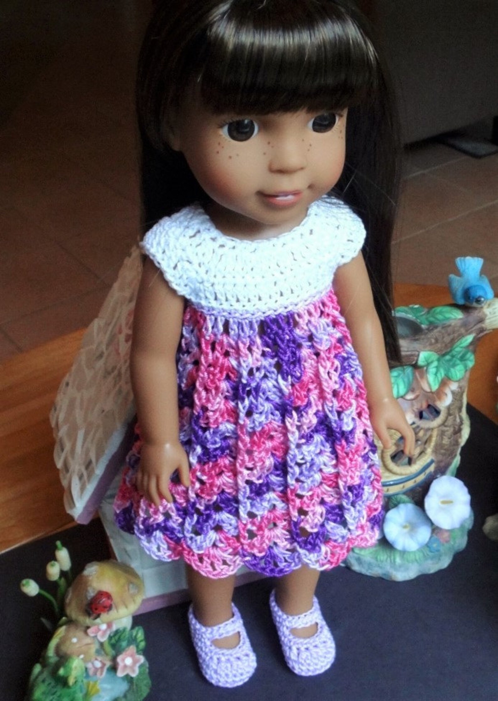 PDF PATTERN Crochet 14 15 Inch AG Wellie Wishers Doll 3 Thread Dress ...