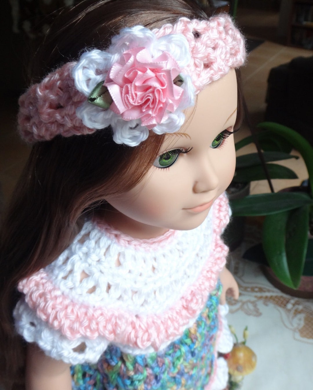 PDF PATTERN Crochet 18 Inch AG Doll Yarn Dress Set Eyelet - Etsy