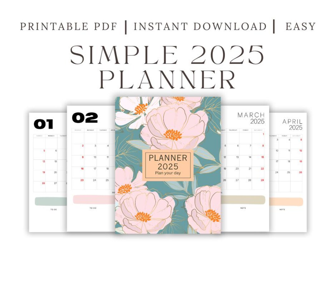 Digital Goodnotes Planner, 2025 Calendar, 2025 Monthly Planner ...