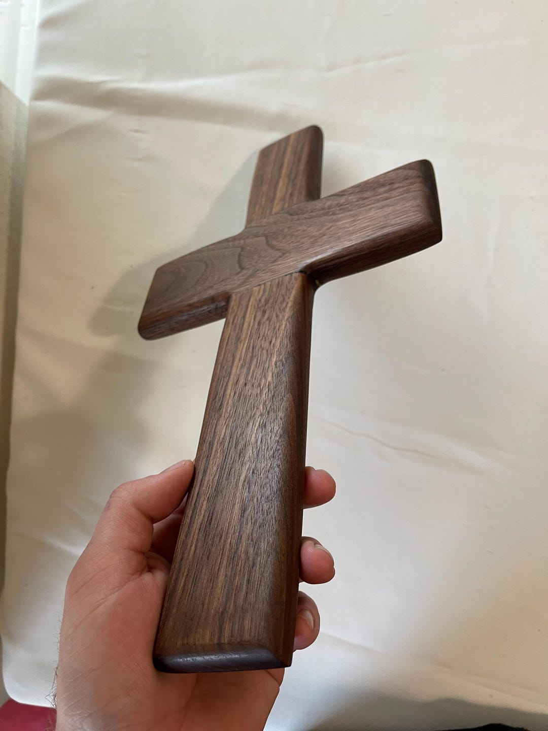 Handmade Walnut Wood Cross, Wall Mount Cross, Christian Home Decor ...