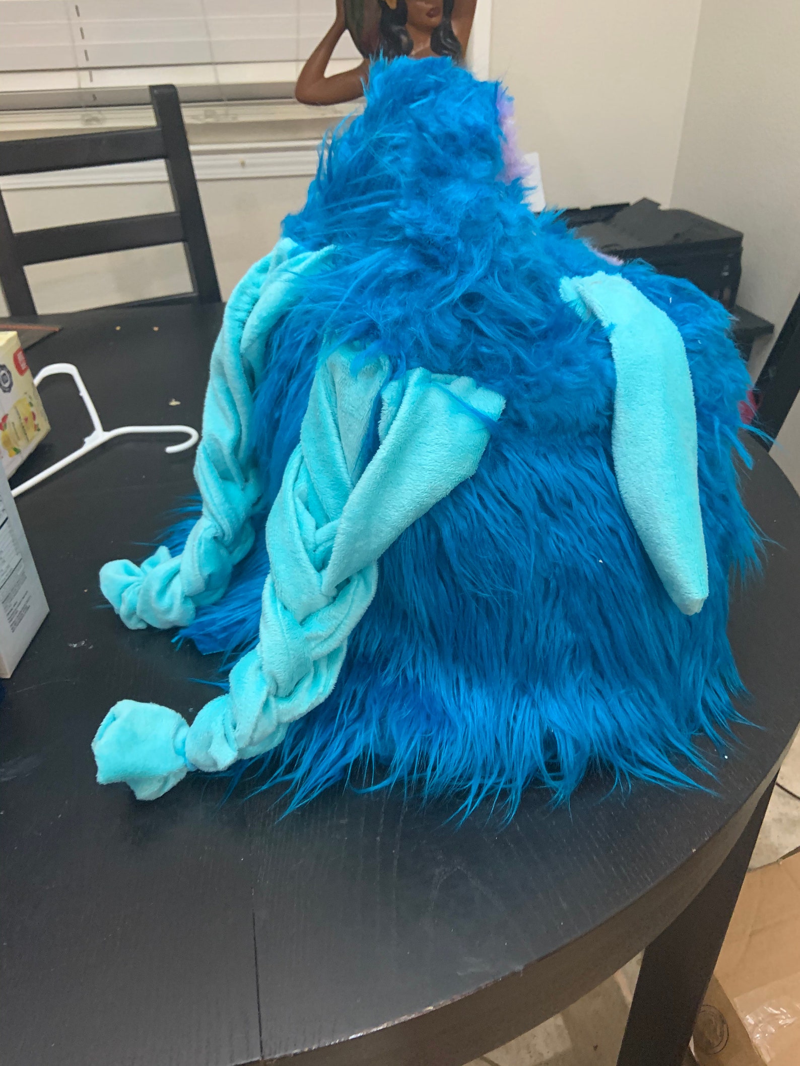 Blue Fursuit Head Plush Braids - Etsy