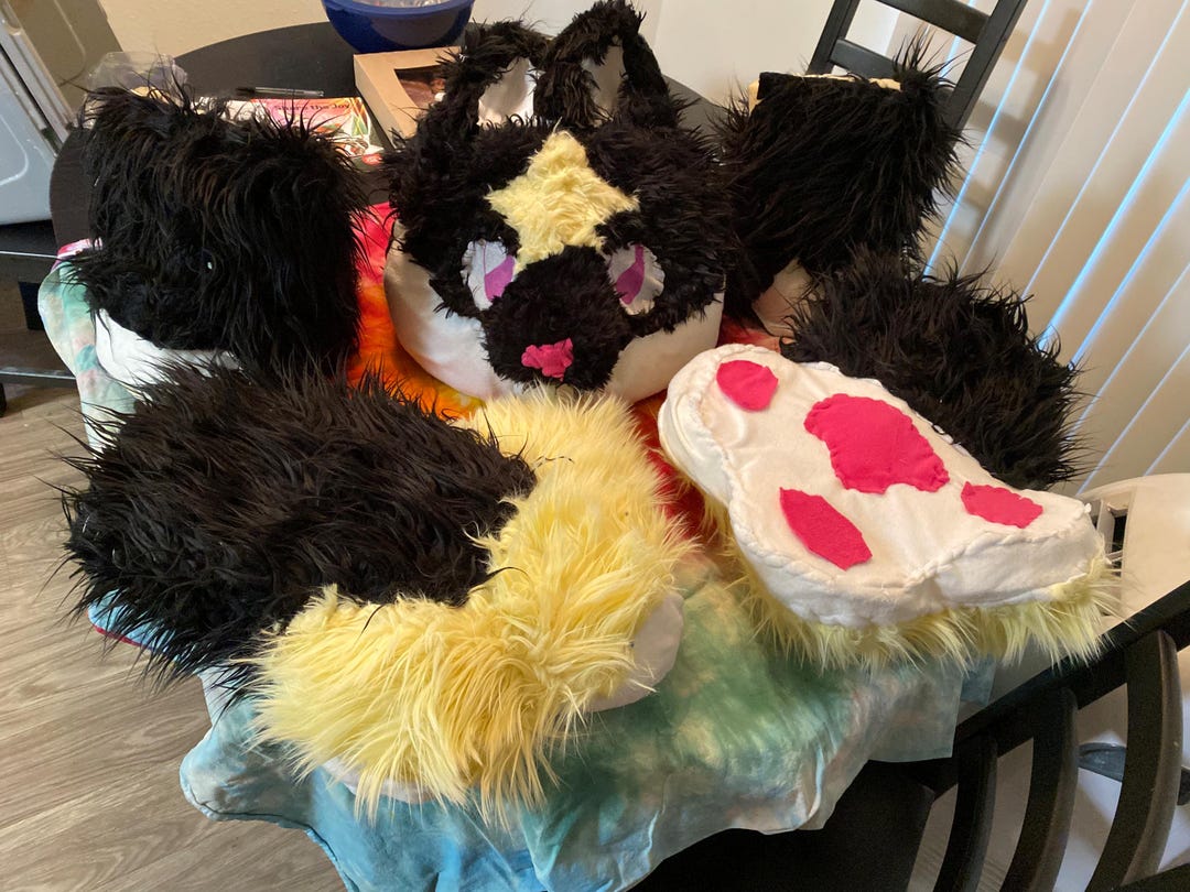 Star Headed, Black, White & Yellow Fursuit Partial - Etsy