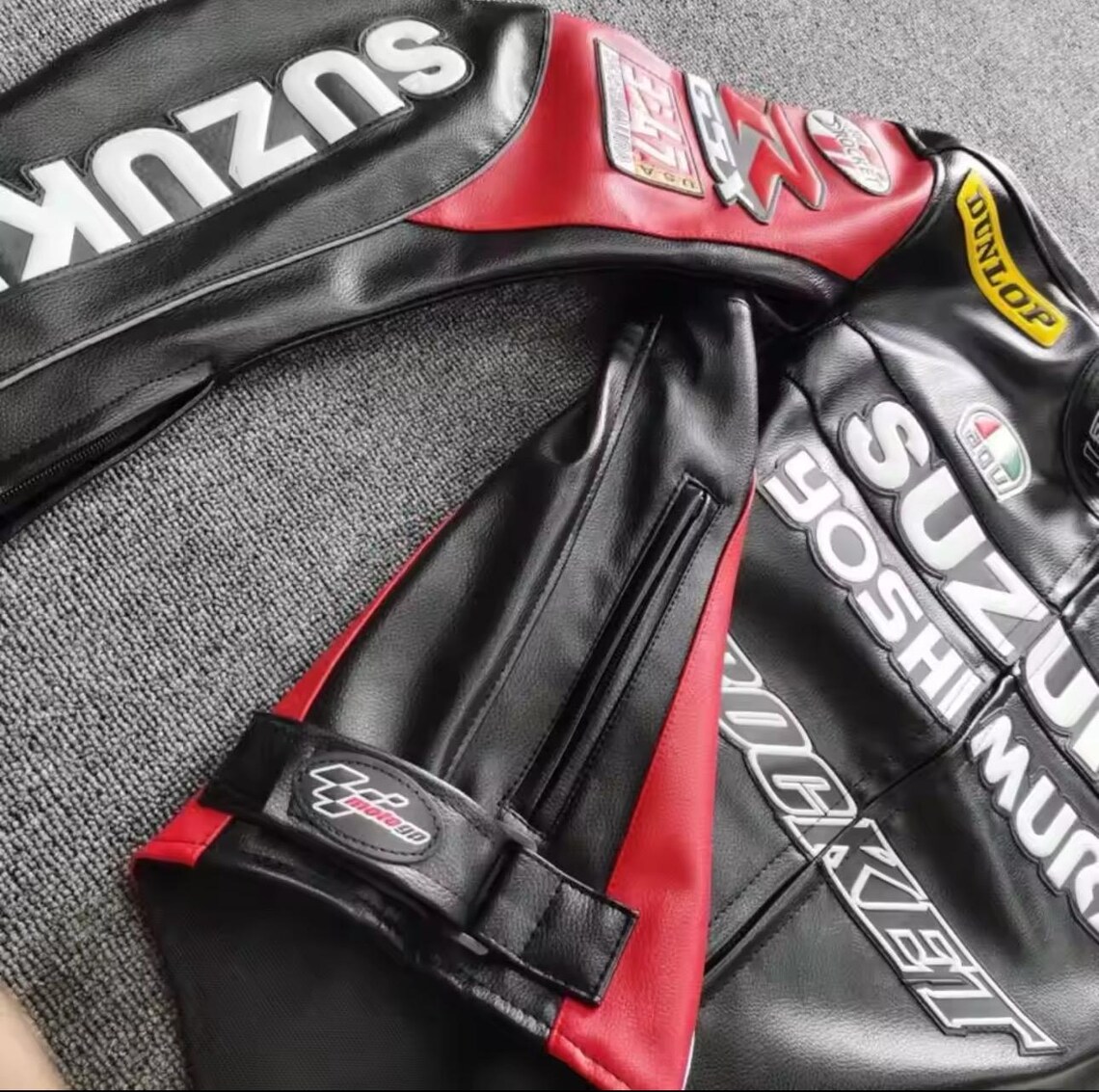 Handmade Suzuki Yoshimura Motorcycle Racing Jacket Premium Leather ...