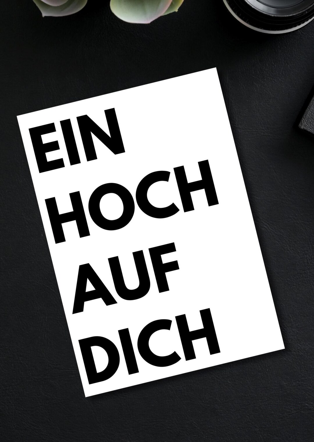 Geburtstagskarte „Ein Hoch auf dich“, Canva Vorlage, schwarz-weiß - Etsy.de