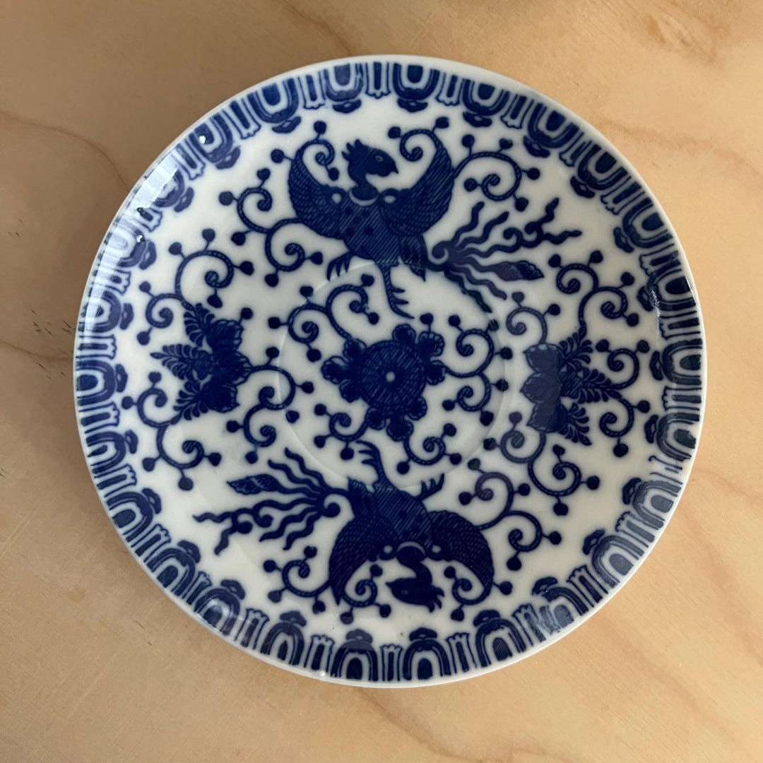 Antique Japanese Morimura Porcelain Saucer ø 11 Cm Blue and White ...