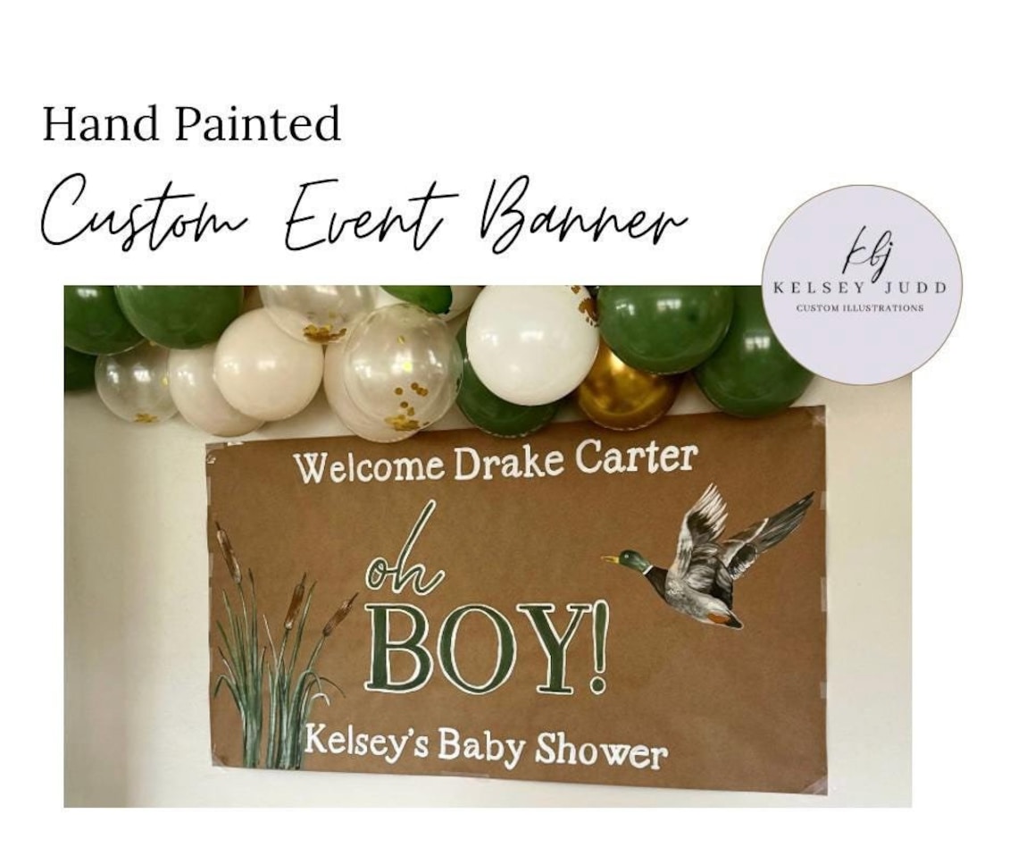 Birthday Banner, Hand Painted, Event Decor, Custom Banner, Painted ...