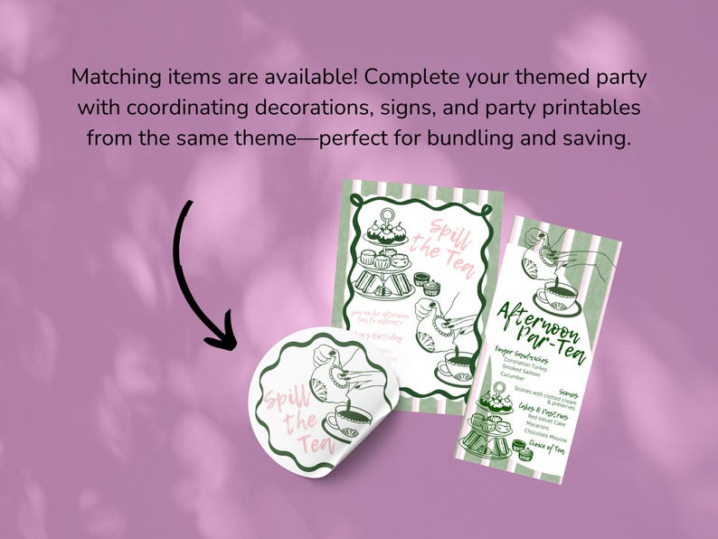 Custom Tea Party Invitation Template – Personalized Par-tea Invite ...