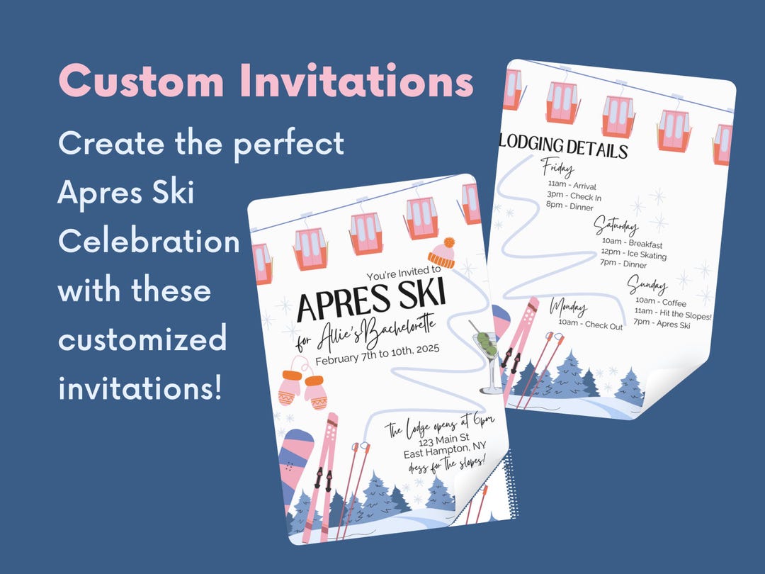 Après Ski Party Invitation: Ski Lodge Theme (digital Download, 5x7in ...