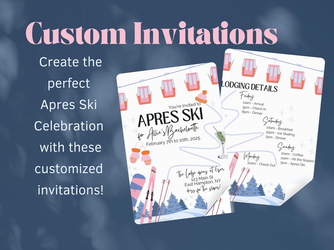 Après Ski Party Invitation: Ski Lodge Theme (digital Download, 5x7in ...