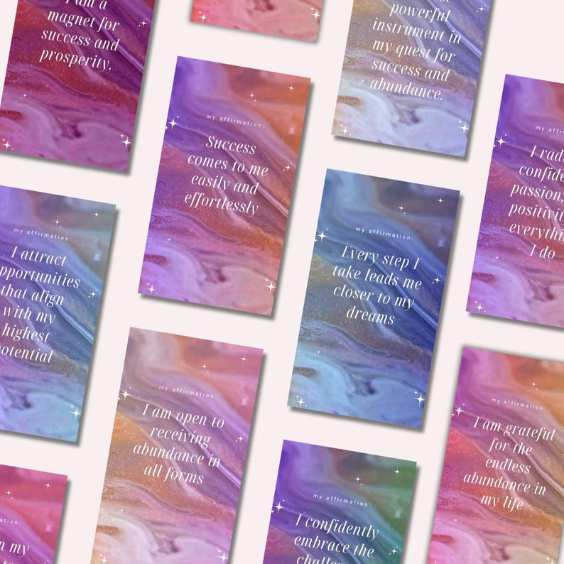 Editable Affirmation Cards Canva Template, PLR Resell Rights, Mindset ...