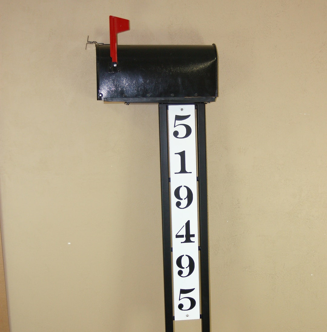 Custom Mail Box Sign Post With Personalized Address Numbers ...