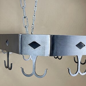 Hanging Pot Rack-ceiling Mount Kitchen Storage-heavy Steel Pan ...